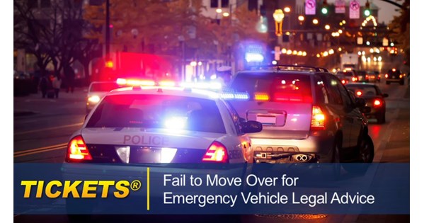 Fail To Move Over For An Emergency Vehicle Ticket 2786